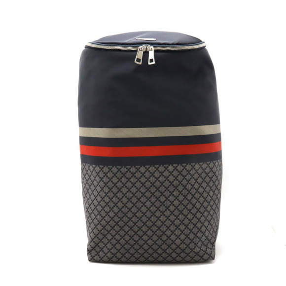 Gucci | Bags | Gucci Diamante Nylon Leather Backpack Navy Blue | Poshmark